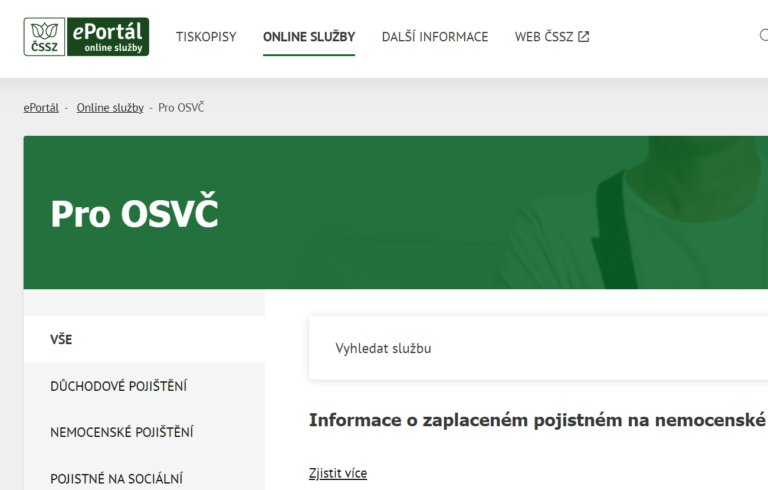 Přechod OSVČ z hlavní na vedlejší činnost - Money